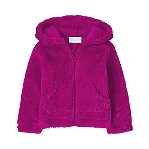 The Children's Place Baby Toddler Girls Long Sleeve Zip-Up Hoodie, Tidal, 5T