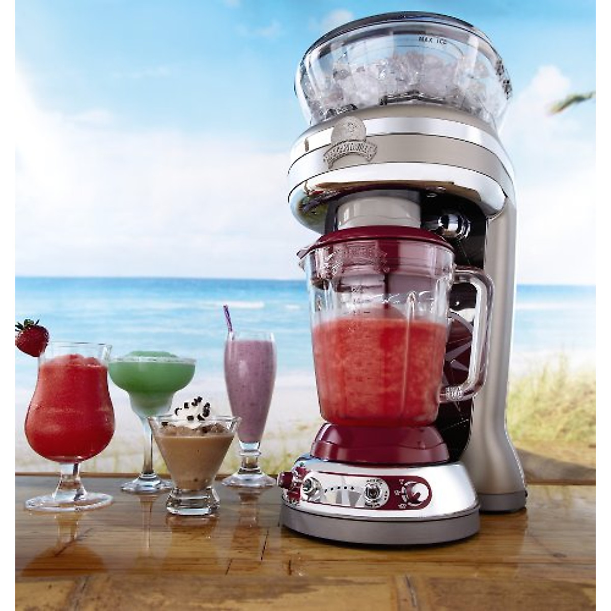 Margaritaville Fiji Frozen Concoction Maker with Easy Pour Jar and Party Guide