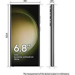 Samsung Galaxy S23 Ultra 5G SM-S918B/DS Dual SIM 256GB ROM 8GB RAM GSM Factory Unlocked Global Model (Mobile Cell Phone) (Phantom Green)