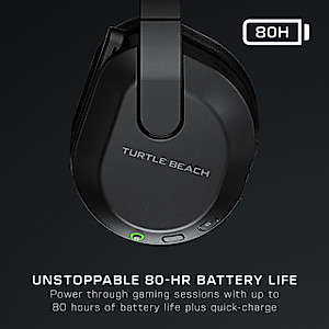 Turtle Beach Stealth 600 Wireless Multiplatform Amplified Gaming Headset for PC, PS5, PS4, & Mobile – Bluetooth, 80-Hr Battery, Noise-Cancelling Flip-to-Mute Mic, Waves 3D Audio –Black