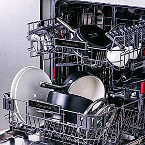 KitchenAid Steel Core Enamel 20 cm/3.7 Litre Casserole with Lid, German Engineered Enamel, Induction, Oven Safe, Matte Black