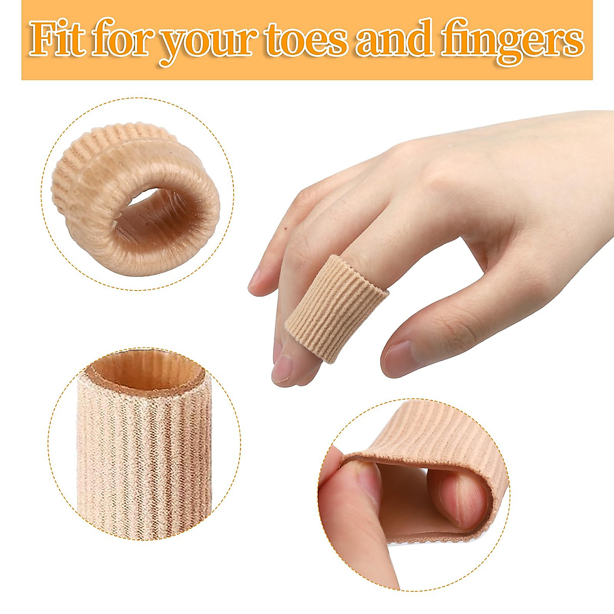 BLMHTWO 15pcs Toe Cushion Tube Toe Tubes Sleeves Soft Gel Corn Pad Protectors Toe Cushions for Pain Relief Corn Protectors for Toes (3 Size)