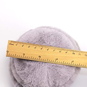 GEOOT Winter Cute Creative Burger Earmuffs Fluffy Headband Faux Fur Outdoor Earmuffs (Pink)