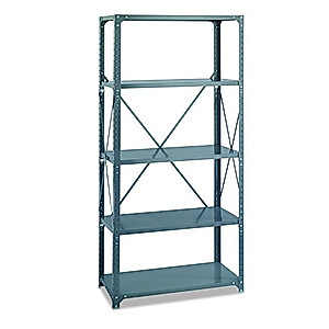 Safco Products 6266 Commercial Shelf Kit 36" W x 18" D x 72" H with 5 Shelves, Gray