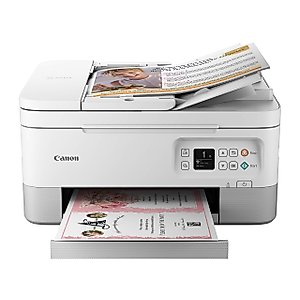 Canon TR7020 All-in-One Wireless Printer for Home Use, White, Compact (4460C022)