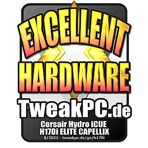 H170i ELITE CAPELLIX Liquid CPU Cooler - 33 Dynamic RGB LEDs - 140mm Fans - 420mm Radiator - COMMANDER CORE Smart Lighting Controller - CORSAIR iCUE Software Compatible - Zero RPM Fan