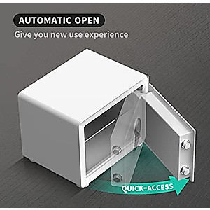 KAPUCI Modern Minimalism Design Biometric Fingerprint Touch Screen Safe, 1.28 Cubic Feet Auto-Open Safe Box with Digital Virtual Password,Safety Steel Home Safes for Wardrobe,Home,Office,Hotel