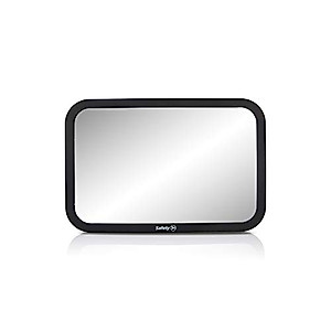 Safety 1st Baby Backseat Headrest Mirror for Rear Facing Infant Car Seat View, Universal Shatterproof Light & Wide Rearview Convex Glass, Black