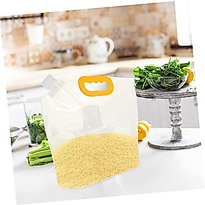 Zerodeko 10pcs Transparent grain bag food packaging bags clear storage bag clear storage tote stand up grain seal bag nut dispenser Dried Food Storage Bags Large Diameter rice grains
