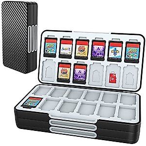 HEIYING Switch Game Card Case for Nintendo Switch/OLED/Lite,Portable Travel Carry Case with 72 Game Card Slots and 24 Micro SD Cards Slots