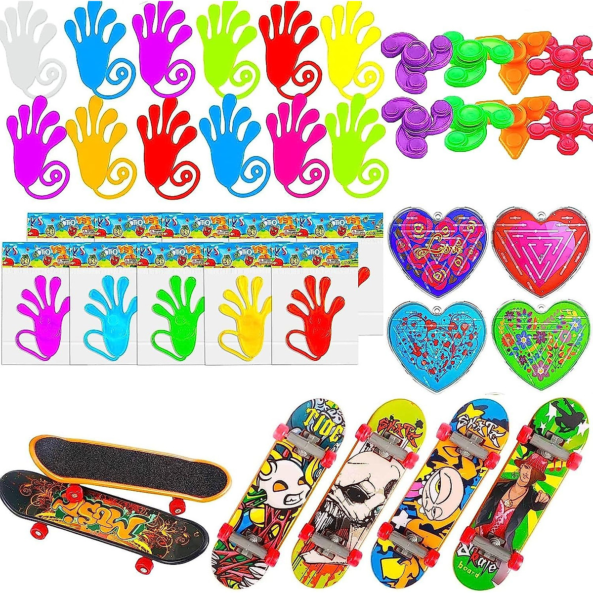 64 Pcs Pop Party Favors for Kids, Premium Pop Fidget Toys, Treasure Box Toys, Goodie Bag Fillers, Pinata Stuffers, Treasure Chest, Carnival Prizes, Prize Box Toys for Kids Classroom