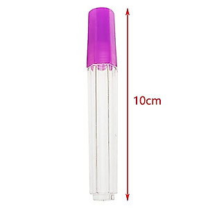 Tegg Needle Storage Tube 8PCS Clear Plastic Felting Needle Safety Storage Containers Holders Bottles with Colour Lids