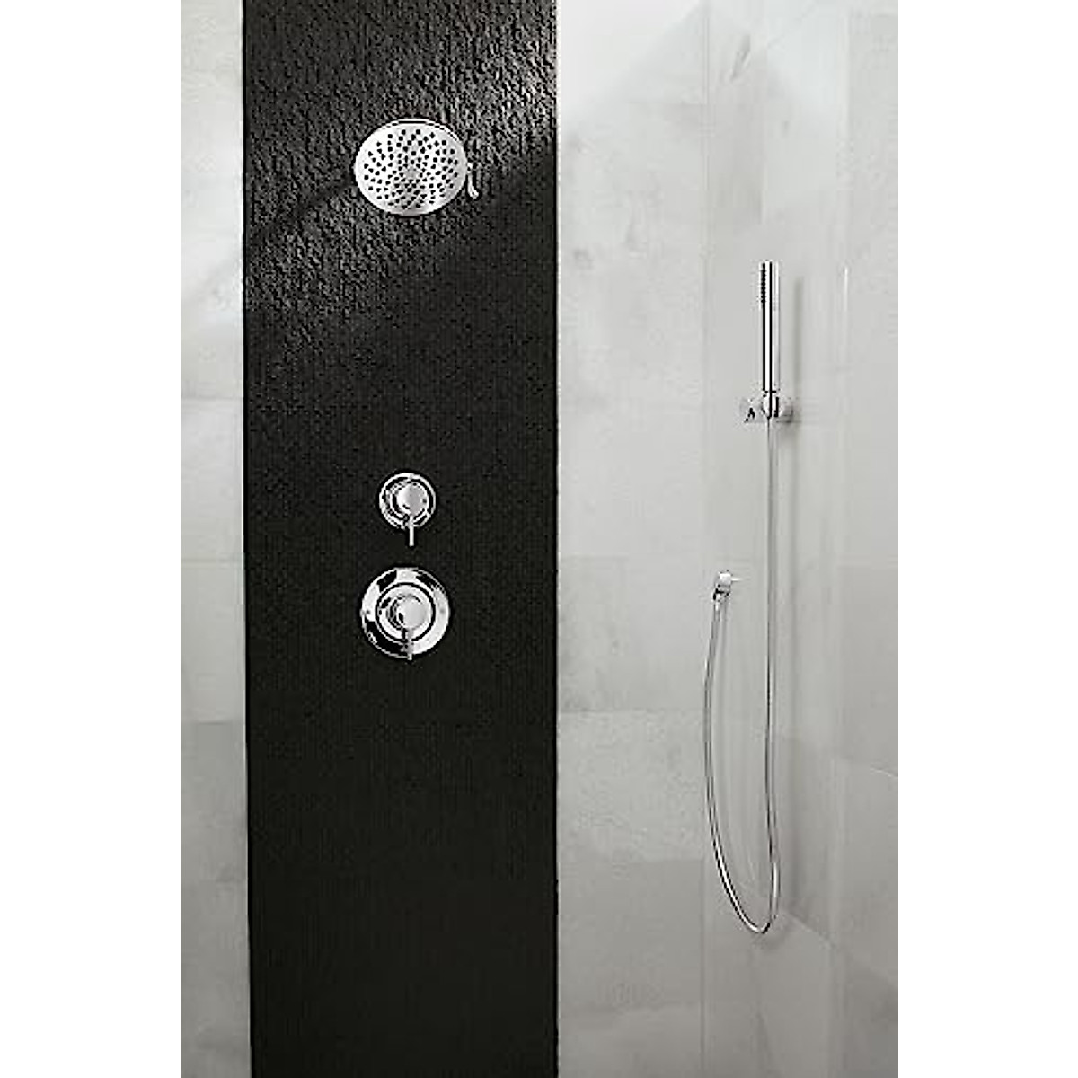 Moen Velocity Chrome Two-Function Rain Shower 8-Inch Showerhead with Immersion Technology for a High-Pressure Rinse, Round Rainfall Shower Head, Pressure Boosting Shower Head, S6320