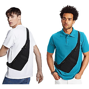 CAISANG Sling Bag Slim Crossbody Personal Pocket Chest Bag Anti-Thief Shoulder Bag Backpack Casual Daypack Fanny Pack for Travel Hiking