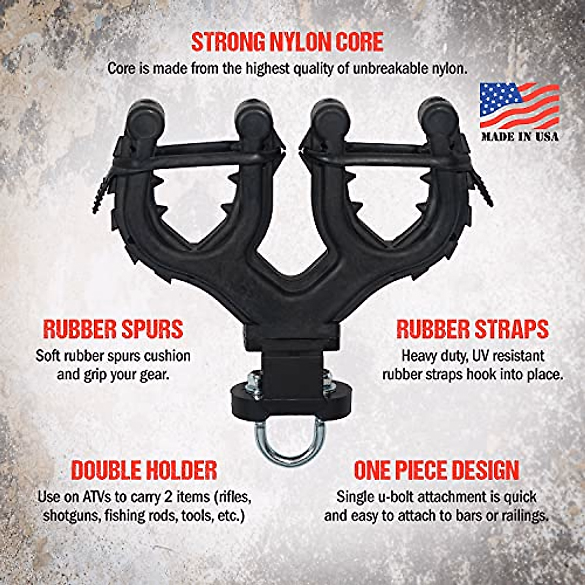 Graspur Double ATV Gun & Bow Rack - Model ATV2