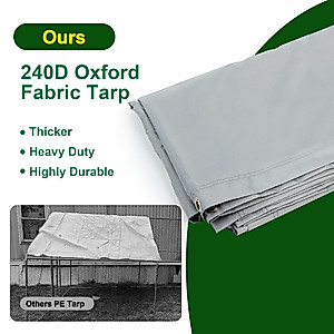 TOLEAD Large Metal Chicken Coop Upgrade Tri-Supporting Wire Mesh Chicken Run,Chicken Pen with Water-Resident and Anti-UV Cover,Duck Rabbit House Outdoor(9’ W x 6.6’ L x 6.5’ H)