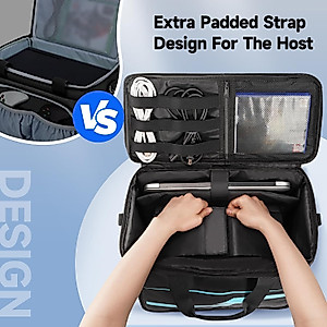 Deegotech Travel Carrying Case Compatible with Xbox Series X/S, Portable Storage Game Bag with Extra Console Protection Padded, Multiple Pockets for 15.6”Laptop Controller Headsets Game Accessories