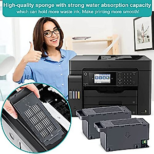 Hosaam C9345 Ink Maintenance Box Replacement for WF-7840 ET-16650 ET-16600 ET-8550 ET-5850 ET-5880 ET-8500 WF-7820 WF-7310 ET-5800 EC-C7000 ST-C8000 ST-C8090 Printers (C12C934591/PXMB9/C9345)(2 Packs)