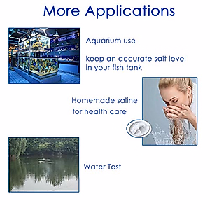 capetsma Salinity Tester, Accurate Sea Hydrometer Aquarium Marine Salinity Meter for Fish Tank Pond Water Saltwater Freshwater Specific Gravity Test