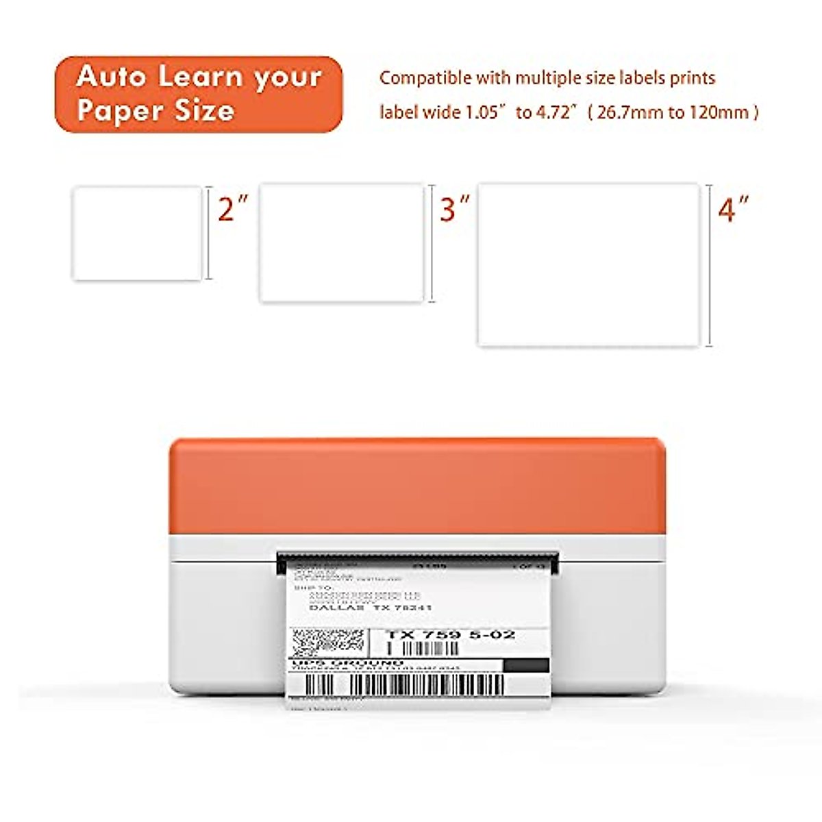 K COMER Shipping Label Printers High Speed 4x6 Commercial Direct Thermal Printer Labels Maker Machine for Shipment Package, Compatible with Amazon Ebay Shopify Etsy UPS on Windows/Mac/Linux