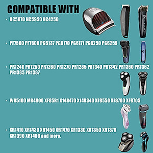 Replacement Charger for Remington HC4250 HC5870 PF7500 PF7600 PG6250 PG6255 PG6170 PG6171 XR7000 XF8550 XF8700 XR1400 XR1430 HC5950 Shaver Charger Cord 5V