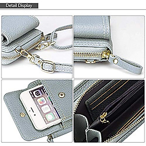 Women Crossbody Cell Phone Bag Small Shoulder Purse Leather Travel RFID Card Slots Wallet Case Handbag Phone Pocket Baggap Clutch for iPhone 11 Se 2020 11 Pro Xr X Xs Max 8/7/6 Plus Samsung