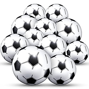 Charniol 24 Pieces Inflatable Beach Ball 14 Inch 16 Inch Beach Soccer Ball Blow up Pool Ball Inflatable Soccer Ball Beach Game Toys for Summer Outdoor Swimming Pool Games Activity Party Favors Decor