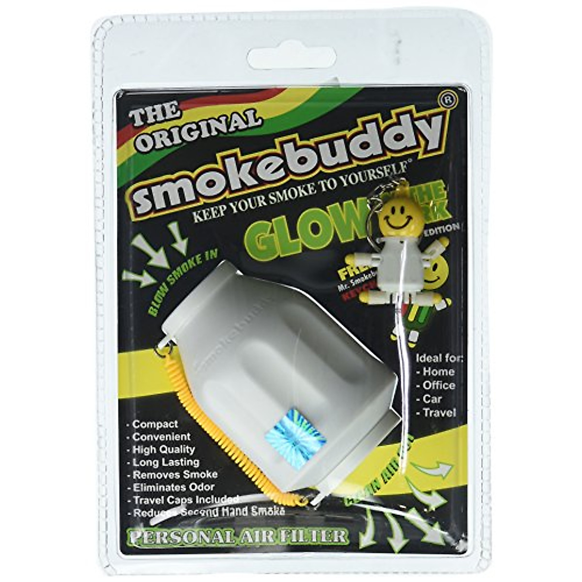 smokebuddy Smoke Buddy Glow in The Dark White - Personal Air Purifiery and Odor Diffuser