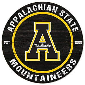 KH Sports Fan Appalachian State Mountaineers Colored Circle Sign, 20x20 Inches, Mountaineers Decor for Dorm Room, Bedroom, Fan Cave, Living Room; Display Your Team Spirit with This Unique Appalachian State Mountaineers Wall Art