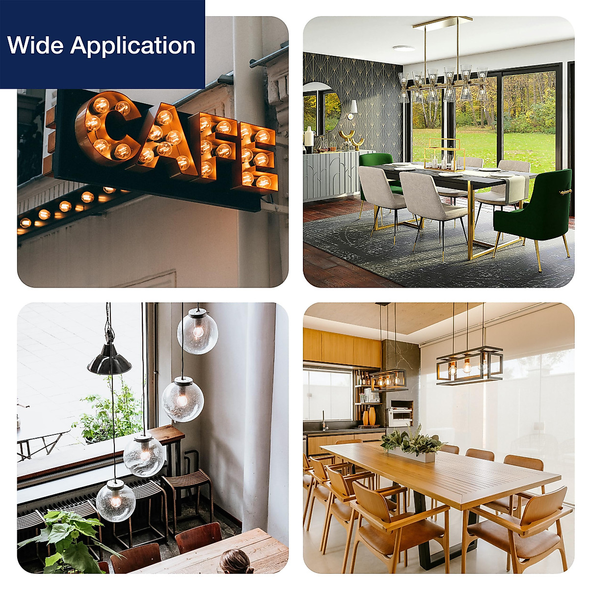 FLSNT G16.5 Dimmable LED Candelabra Bulbs 60W Equivalent, LED E12 Chandelier Light Bulbs, 550LM, CRI90, 5.5W, AC 120V, 6 Pack, 2700K Soft White