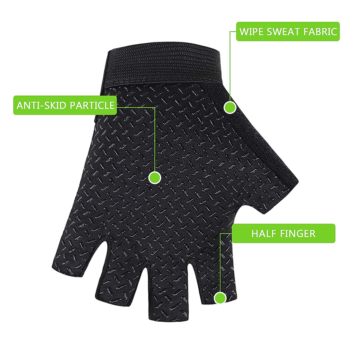 Accmor Kids Sport Gloves, Kids Half Finger Gloves, Kids Boys Girls Cycling Gloves, Kids Fishing Gloves for Cycling Camping Fishing Outdoor Sports