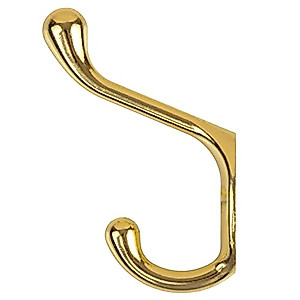 UNIQANTIQ HARDWARE SUPPLY Heavy Duty Brass Plated Hat and Coat Hook | Wall, Hall Tree, Rack Mount Vintage Coat Hooks for Hanging Garment | H21-P2699-1BP (1)