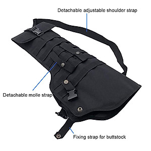 NewSilkRoad Tactical Rifle Scabbard Military Holster Gun Protection Carrier Shotgun Bag Gun Storage Pouch Protective Shoulder Bag Ambidextrous for Outdoor Hunting