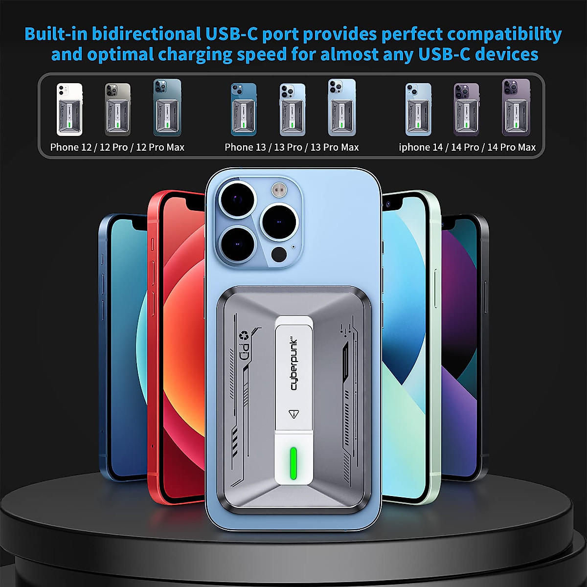 Magnetic Portable Charger, 2024 'Mecha' 5000mAh Wireless Power Bank, PD 22.5w 2.5 Hours Fast Charging, Stronger Magnet Stick, Mini Mag-Safe Battery Pack USB-C Compatible with iPhone 15/14/13/12 Series