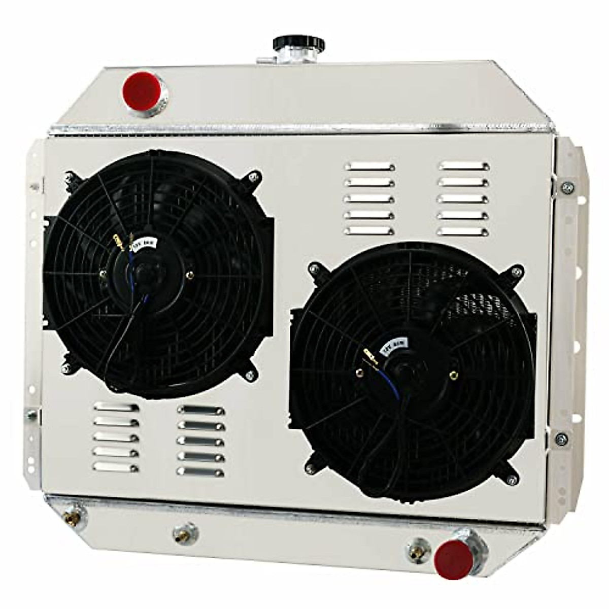 CoolingMaster 4 ROW Radiator+Shroud Fan+Relay Compatible with 1966-1979 Ford F100 F150 F250 F350
