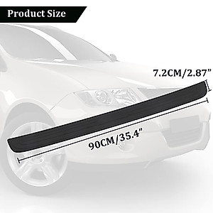 Pincuttee Rear Bumper Protector Guard for Car,Black Rubber Scratch,Resistant Trunk Door Entry Guards,Accessories Trim Cover,35.4"X2.87" for Most of Car&SUV(1 Pack,Black Sport)