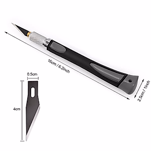 NEWISHTOOL Hobby Knife Precision Craft Knife Set Utility Exacto Knife with 10 PCS Fine Point Razor Art Knife Tool for Architecture Modeling, Pumpkin Cutting, Scrapbooking, Wood Working Stencil