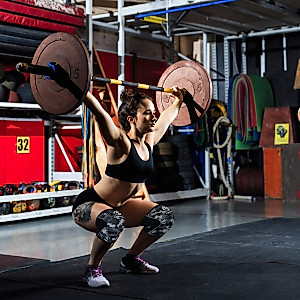 Knee Sleeves (1 Pair), 7mm Neoprene Compression Knee Braces, Great Support for Cross Training, Weightlifting, Powerlifting, Squats, Basketball and More Large