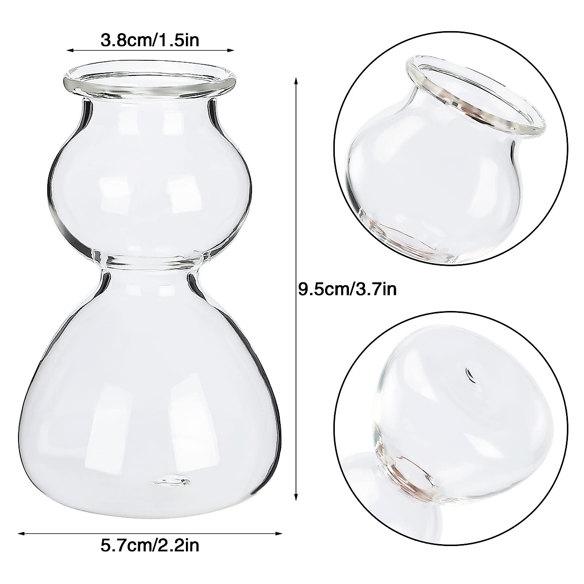 MANMAOHE 4oz Absinthe Glasses set of 2 Double Bubble Layered Shot Glasses Creative Cocktail Glasses Whiskey Glasses Small Clear Glass Wine Glasses for Party Home Bar Decor