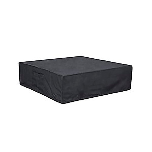 Pyromania Monument Outdoor Concrete Fire Pit Table, 41 x 41 Inches - Natural Gas Model in Charcoal Gray Color