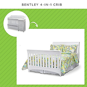 Full Size Conversion Kit Bed Rails for Bentley Crib by Delta Children - #0050 (Bianca White - 130)