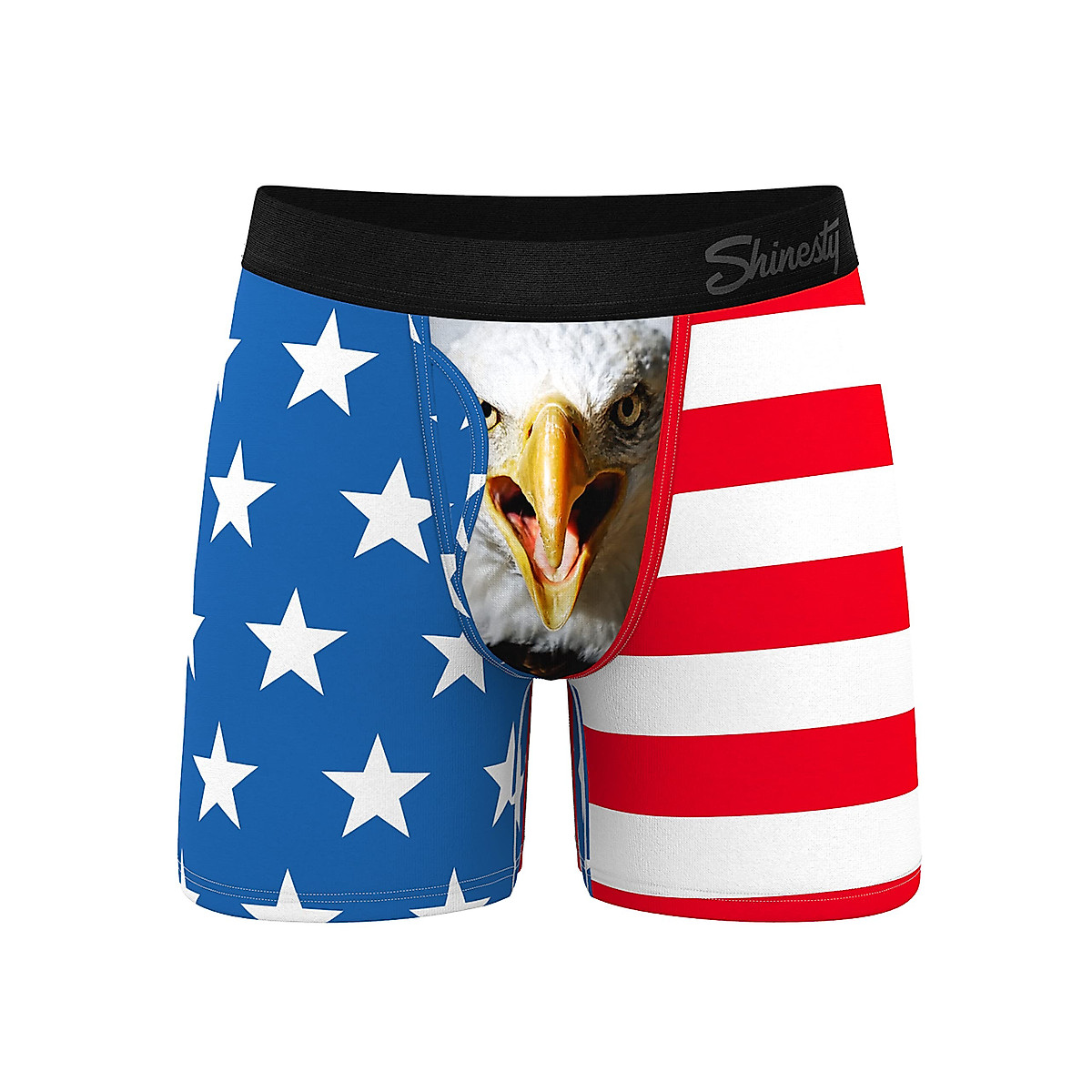 Shinesty Hammock Support Pouch Underwear For Men | Mens Underwear Boxer Briefs with Fly | US Large American Eagle