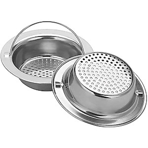 Kitchen Sink Drain Strainer Basket Stopper Cover Filter mesh Stainless Steel 2 Pack Food Catcher Screen
