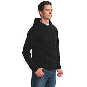 Port & Company Men's Ultimate Pullover Hooded Sweatshirt XL Jet Black