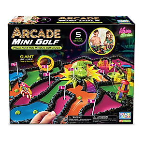 Game Zone Arcade Mini Golf - Interactive Tabletop Mini Golf Game with 9 Holes and Moving Obstacles for 1-4 Players Ages 6+ - Perfect for Family Nights!