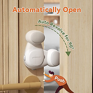 SAFELON 4 PCS Baby Safety Automatic Door Stopper, Automatic Door Finger Guards for Kids, Automatic Anti-Pinch Door Stopper, No Drilling& Tools, Easy to Install and Use