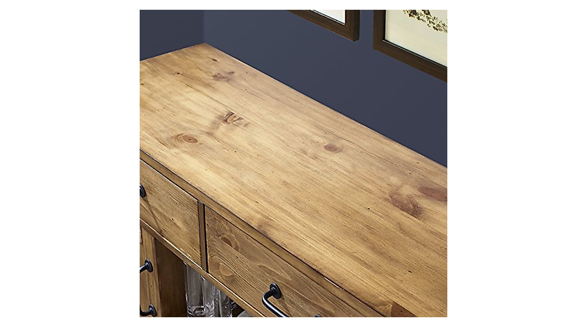 Crosley Roots Sideboard - Stylish Natural Wood Storage