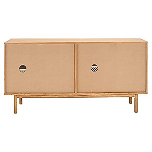 Safavieh Home Collection Piran Oak and Gold 4-Door 2-Shelf Media (65-inch Flat Screen) TV Stand