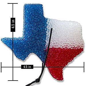 Leather and Lace Scented Freshie, 3-Color Texas State Shape, Lone Star Candles and More’s Original Aroma of Genuine Leather and Creamy Vanilla, Car Air Freshener, Aroma Beads, USA Made in Texas