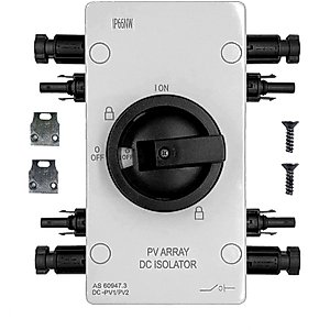 MicrOutdoor Solar Panel Switch Disconnect IP66 Solar Disconnect Switch Box 64A Solar PV DC Isolator Switch Disconnector Solar Combiner Box for Solar Panels PV DC Switch for Solar Power System